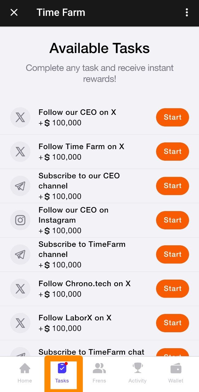 آموزش کامل استخراج Time Farm در ۵ مرحله به همراه تصویر - رمزینکس
